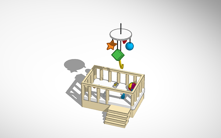 3D design Baby Crib - Tinkercad