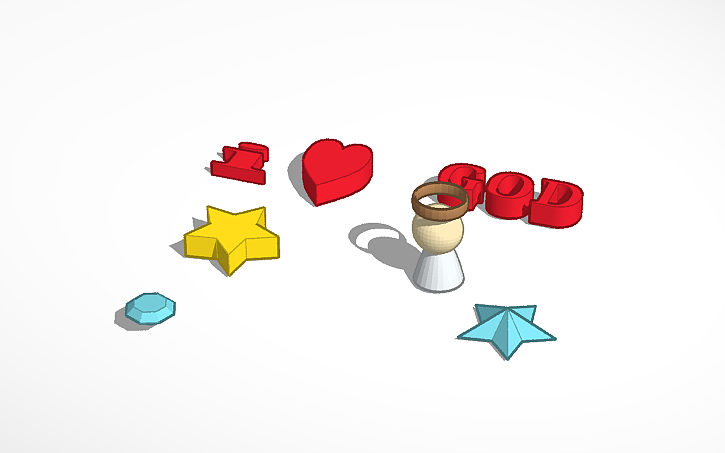 3D design i love god | Tinkercad