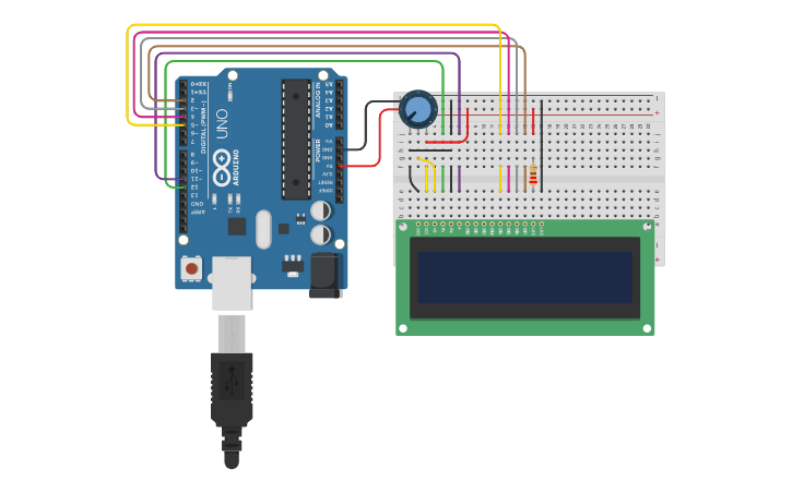Circuit design Program Running Text (Kanan ke Kiri) | Tinkercad