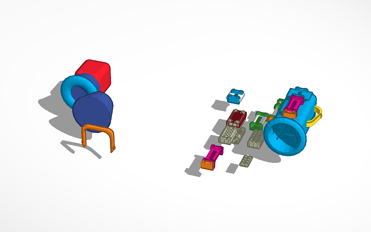 3D design bubble machine - Tinkercad