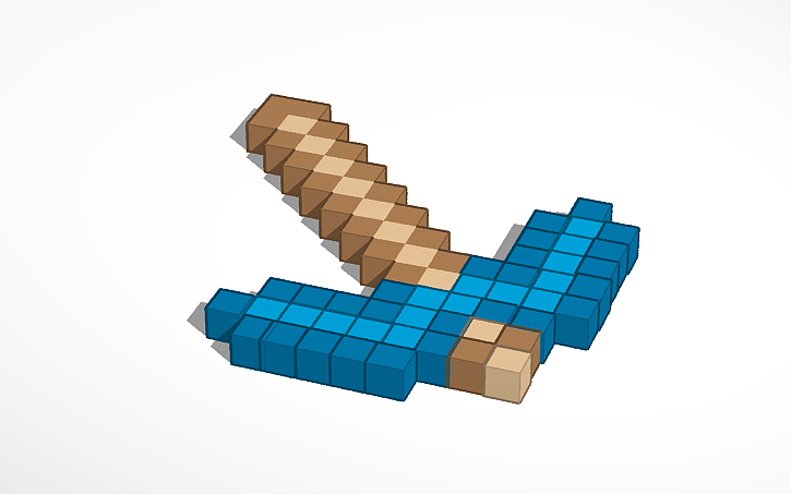 3D design minecraft pickaxe | Tinkercad