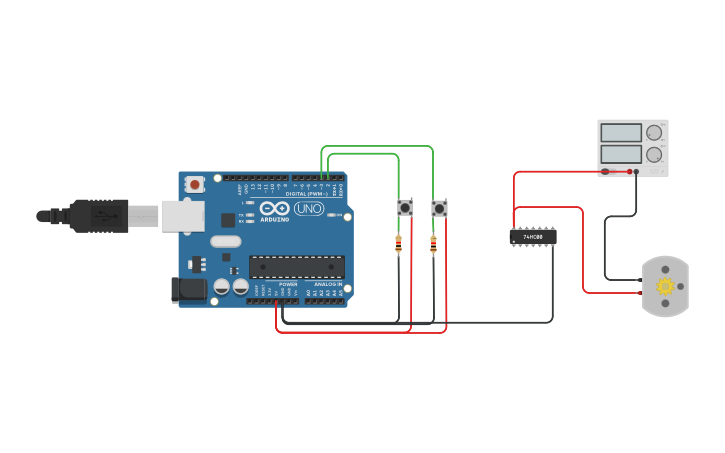Circuit Design Moteur Tinkercad