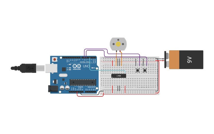 Circuit design speed controal - Tinkercad
