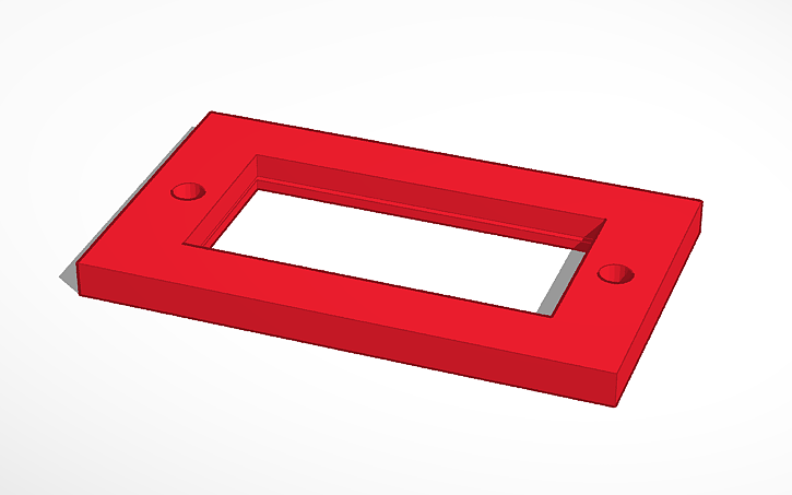 3D design Double gang modular faceplate - Tinkercad