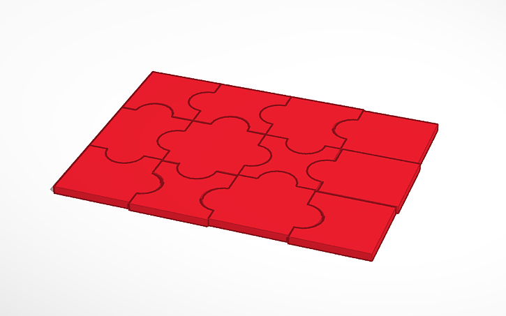 3D design puzzel - Tinkercad