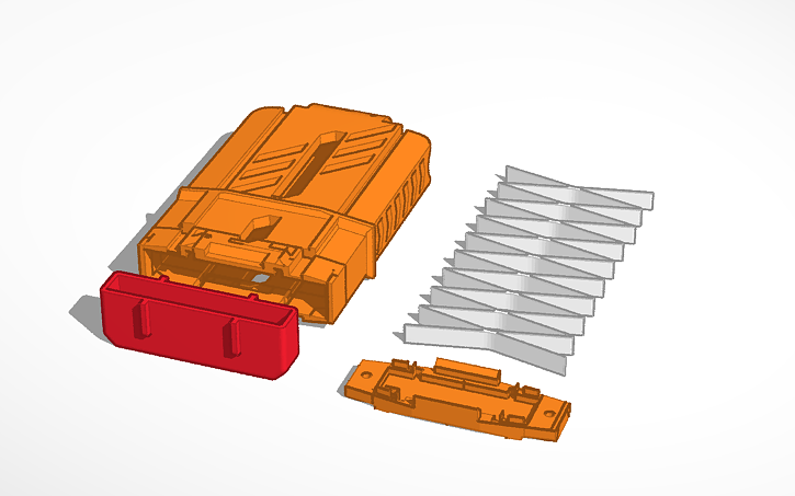 3D design Nerf 6 round magazine - PLA - Tinkercad