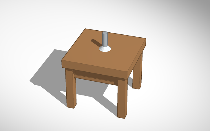 3D design Table with lamp - Tinkercad