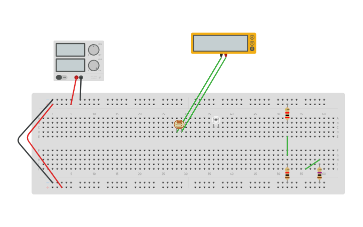 Circuit design Voltage divider | Tinkercad Circuit design Voltage divider | Tinkercad