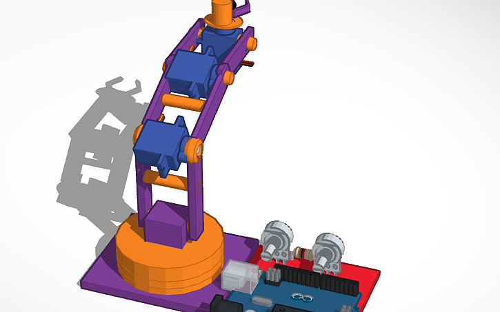 3D design Anida Arm Robot 3 DOF With Force Sensor - Tinkercad