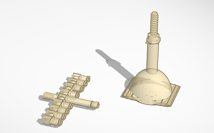 3D design menora in two parts - Tinkercad