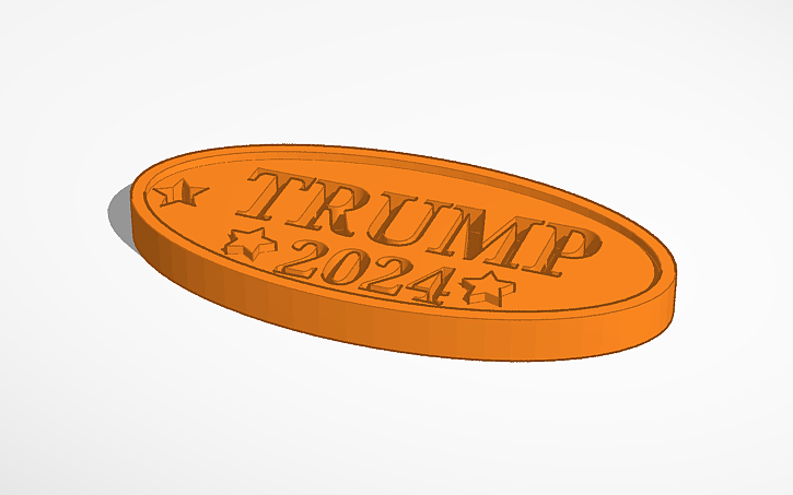 3D design Trump 2024 w stars - Tinkercad