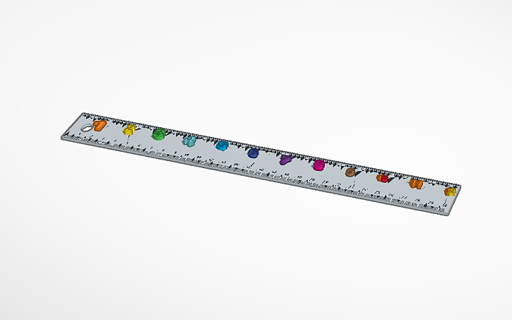 3D design Ruler - Tinkercad