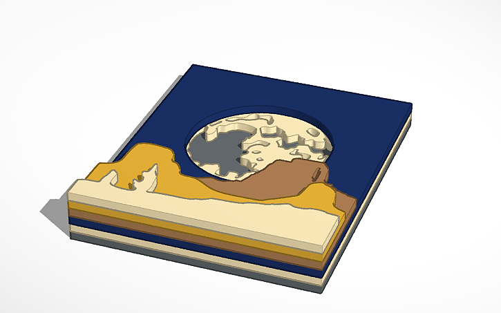 3D design Full Moon on Sonara - Tinkercad