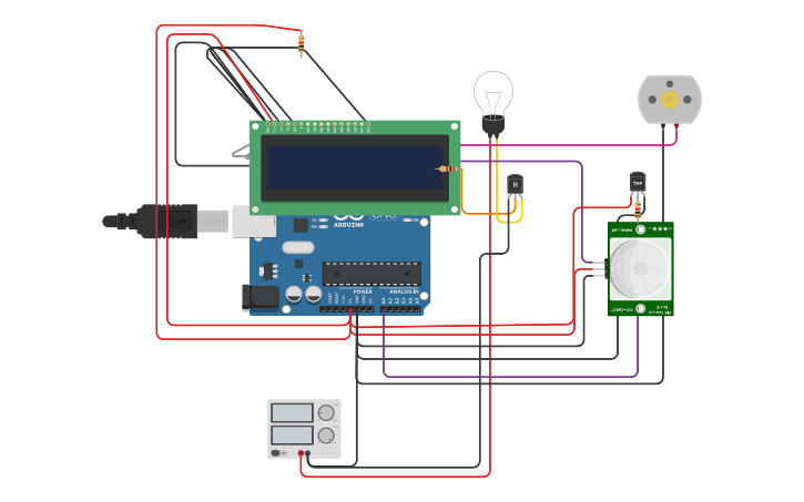 Circuit design Home Automation - Tinkercad