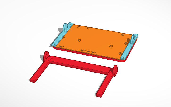 3D design 7inch TouchScreen For Pi - Tinkercad