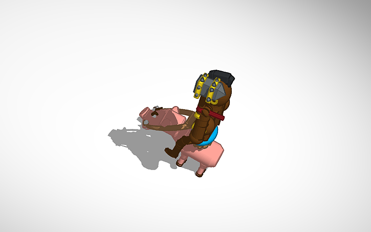 3D design original modeled hog rider - Tinkercad