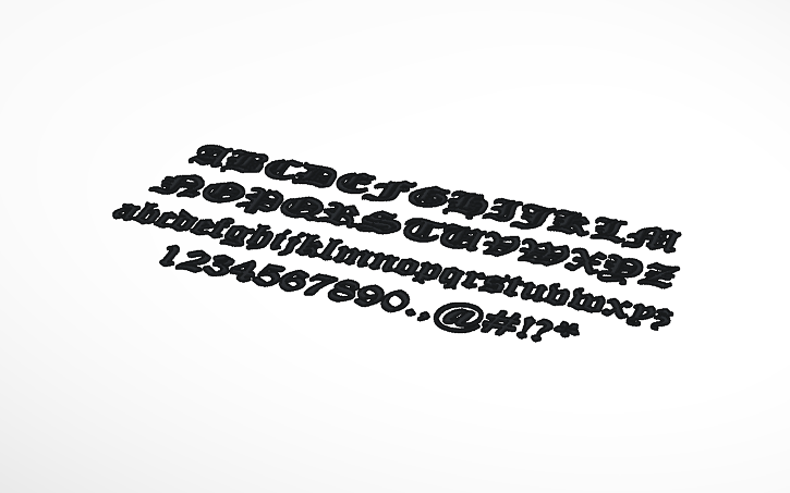 3D design Olde English - Tinkercad