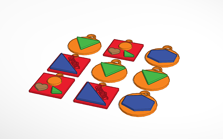 3d Design Keyring Prototype Tinkercad