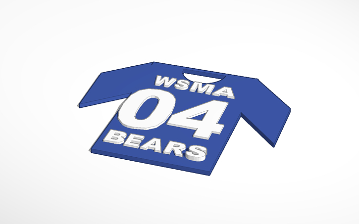 3D design wsma shirt - Tinkercad