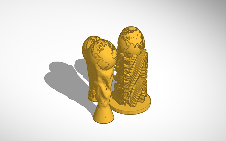 3D design Three World Cup Trophies ⚽⚽⚽ - Tinkercad