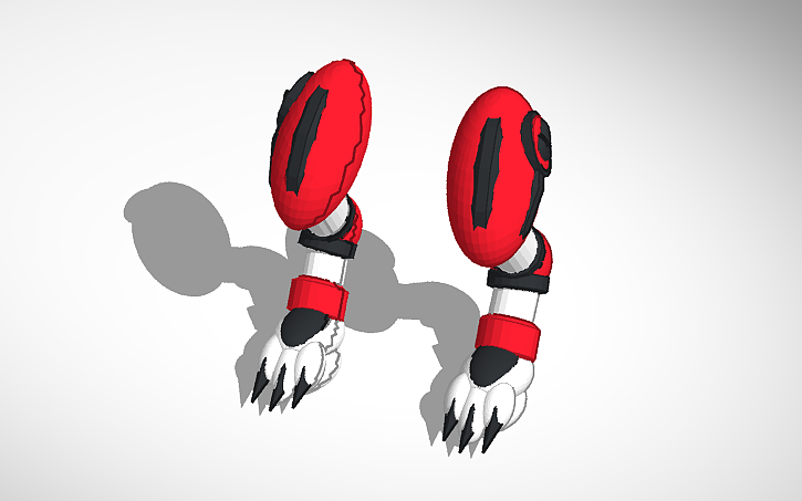 3D design Red The Protogen Legs - Tinkercad