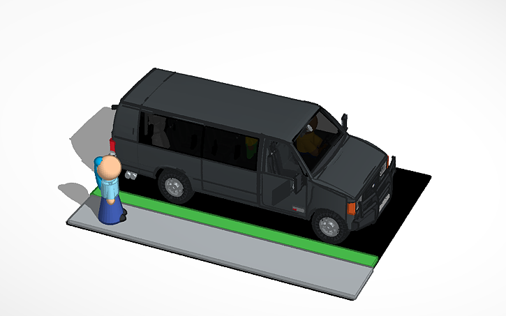 3D design Ford E-350 van (kidnapper van) part 3 | Tinkercad