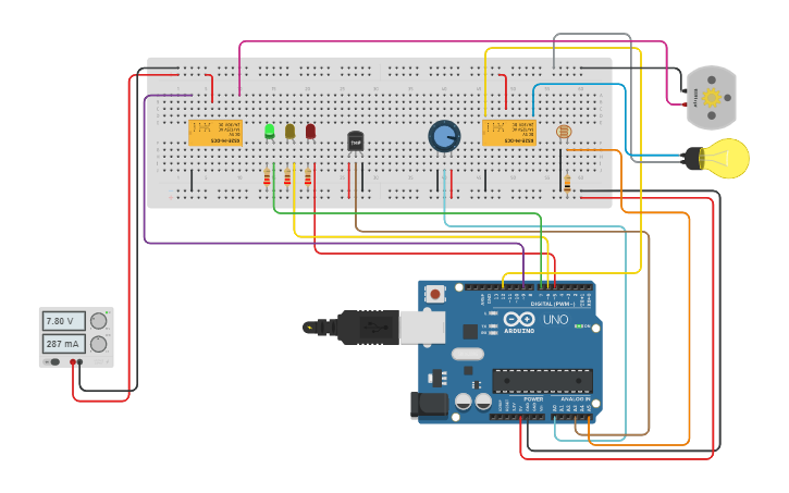 Circuit design Aula 17 - Junção de Circuitos | Tinkercad
