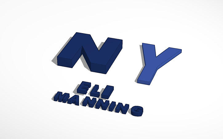 3D design ELI MANNING | Tinkercad
