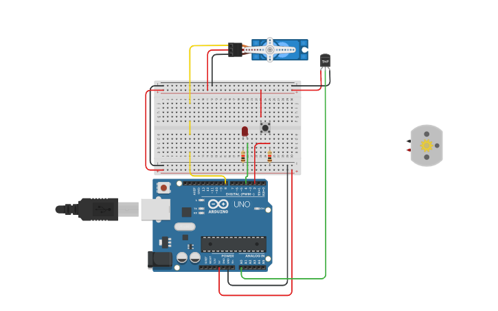 Circuit design Automatic Heater - Tinkercad