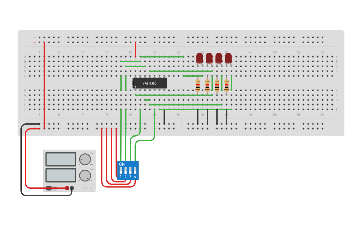Circuit Design Gray Code To Binary Converter Using Xor Gate Tinkercad