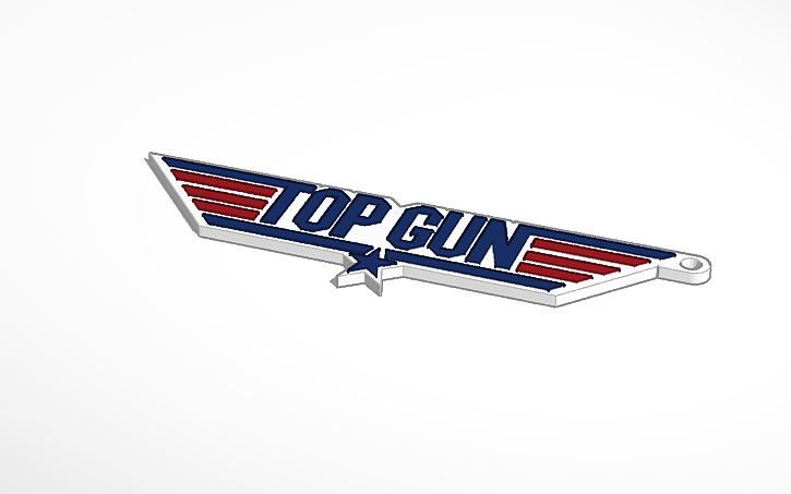 3D design TOP GUN Logo - Tinkercad