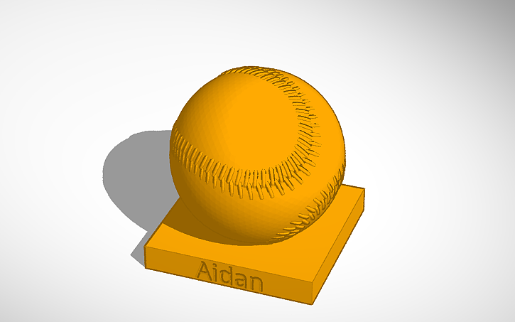 3D design baseball with stand - Tinkercad