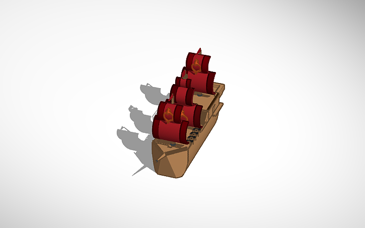 3D design The Burning Blade Sails Sea of Thieves - Tinkercad