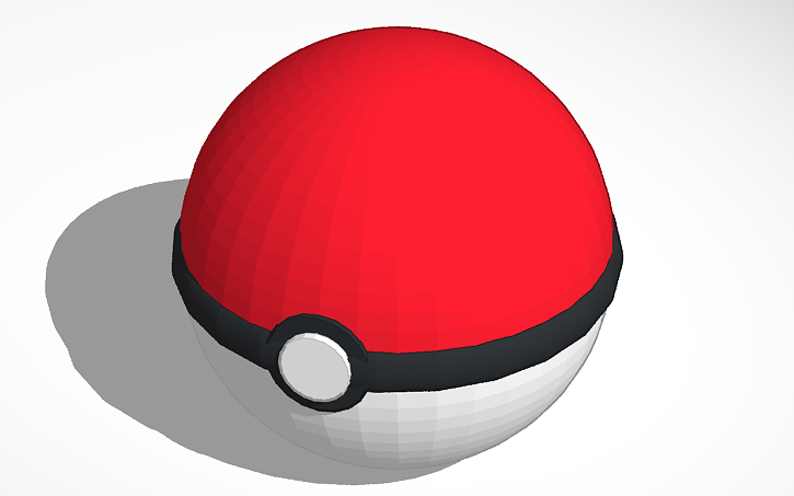 3D design Pokemon Ball - Tinkercad