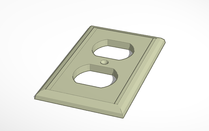 3D design US outlet cover - Tinkercad