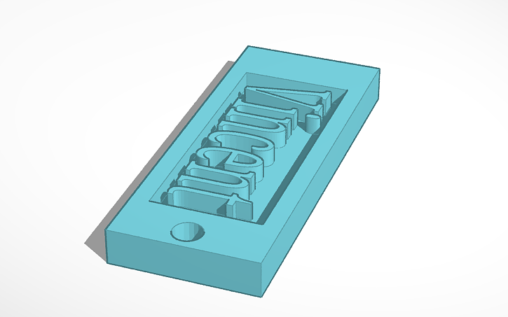 3D design Keychain Vincent - Tinkercad