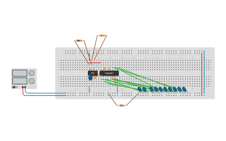 Circuit design 203700L LED CHASER CIRCUIT - Tinkercad
