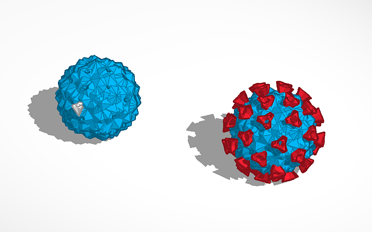 3D design coronavirus - Tinkercad