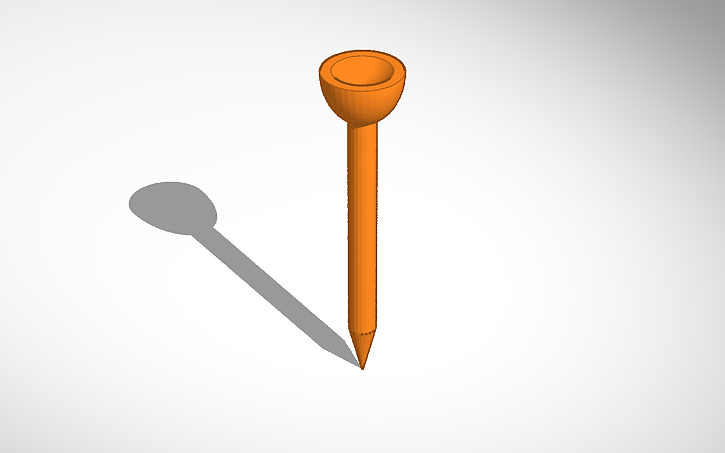 3D design Golf Tee | Tinkercad