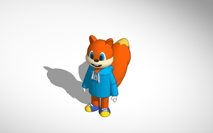 3D design Conker from "Conker's Bad Fur Day" - Tinkercad