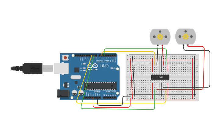 Circuit Design Arduino L293d Motor Driver Ic Tinkercad