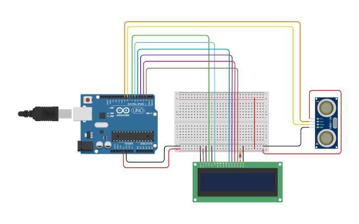 Circuit design HW 3 sensor - Tinkercad