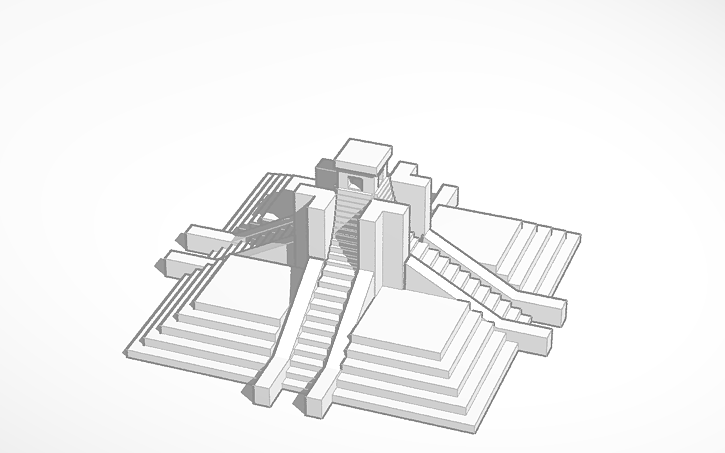 3D design Aztec Game Map - Tinkercad