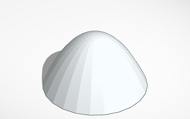 3D design rounded cone - Tinkercad