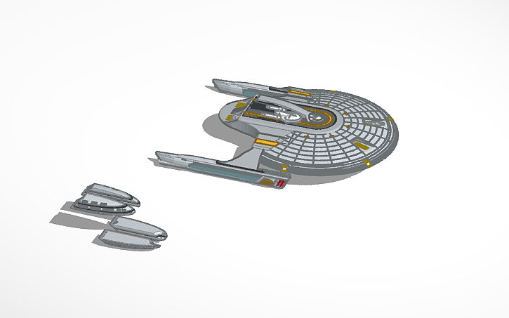 3D design Mako Class Starship - Tinkercad