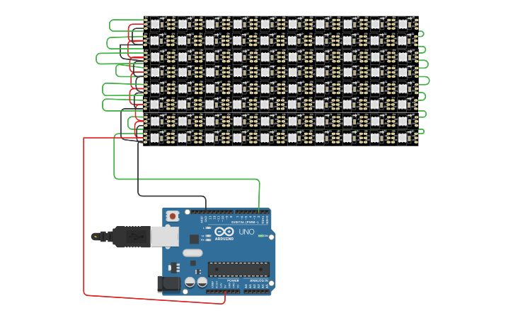 Circuit design Copy of led strip neo-pixel | Tinkercad
