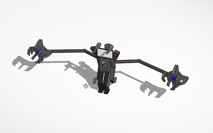 3D design Upgraded Large TV Man - Tinkercad
