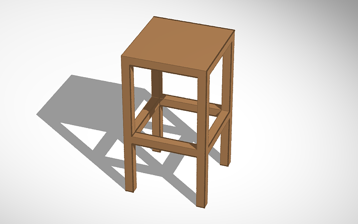 3D design Stool - Tinkercad