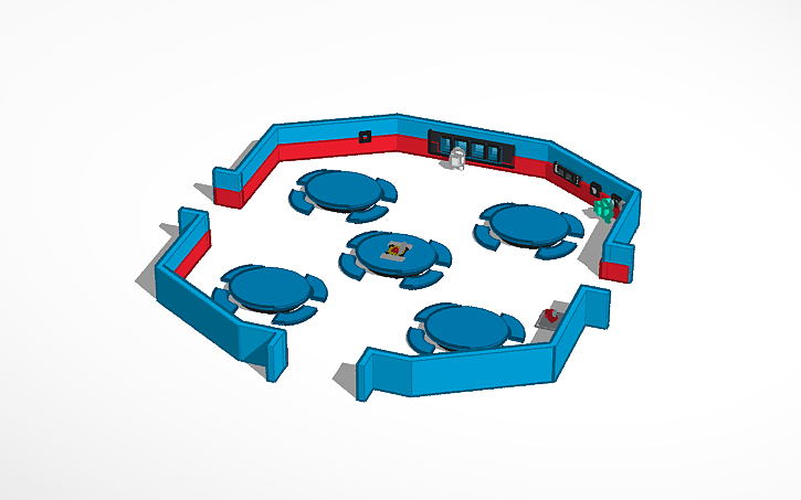3D design among us cafeteria model - Tinkercad