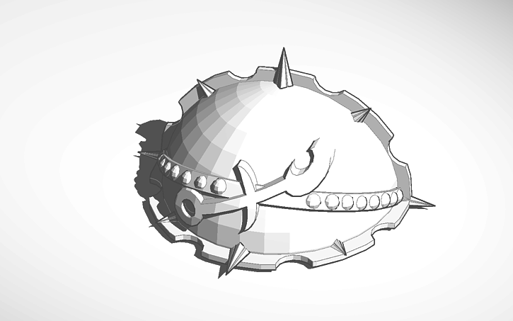 3D design 40k Knight Shoulder Pad 2 - Tinkercad
